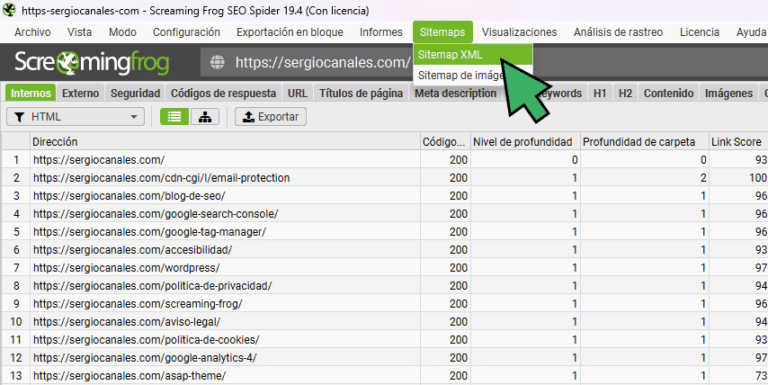 Cómo hacer tu SITEMAP con Screaming Frog 《 Fácil